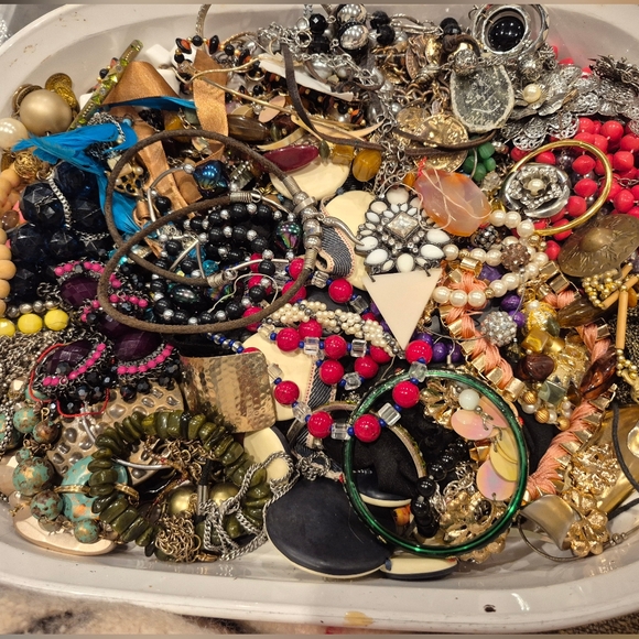 Jewelry | Large Ziplog Bag Filled With Jewellery Parts For Crafts Some ...